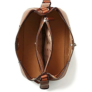 Kate Spade New York Large Marti Leather Bucket Bag Shoulder Bag Crossbody (Gingerbread)