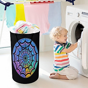 Spider Web Wednesday Large Laundry Basket Laundry Hamper Bag Washing Bin Clothes Bag Collapsible Tall With Handles Travel Bathroom College