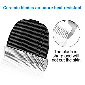 DODAER 2 Pack Replacement Blade Compatible with oneisall Low Noise Dog Clippers, Made of Ceramic Blade & Stainless Steel Blade