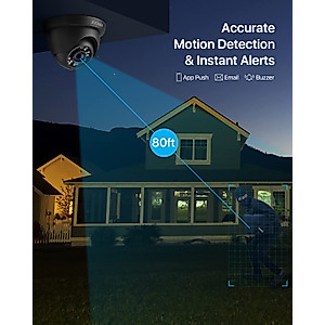 ZOSI 1080p Home Security Camera System Indoor Outdoor, 8 Channel 1080P HD CCTV DVR Recorder and 8 x 1080p Weatherproof Surveillance Bullet Dome Camera, Remote Access, Motion Detection (No Hard Drive)