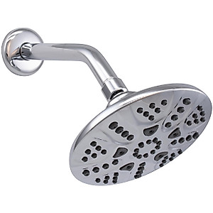 Westbrass D301-1-26 1/2" IPS x 8" Wall Mount Shower Arm with Sure Grip Flange, 1-Pack, Polished Chrome