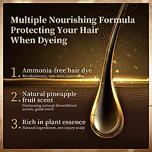 MOHOPE Reddish Browning Shampoo 14.1 Fl Oz (400ml) | 100% Grey Coverage 3 In 1 Revolutionary Instant Hair Dye | Semi Permanent Magically Only 20 Minutes Last 30 Days | Safe Natural Ingredients