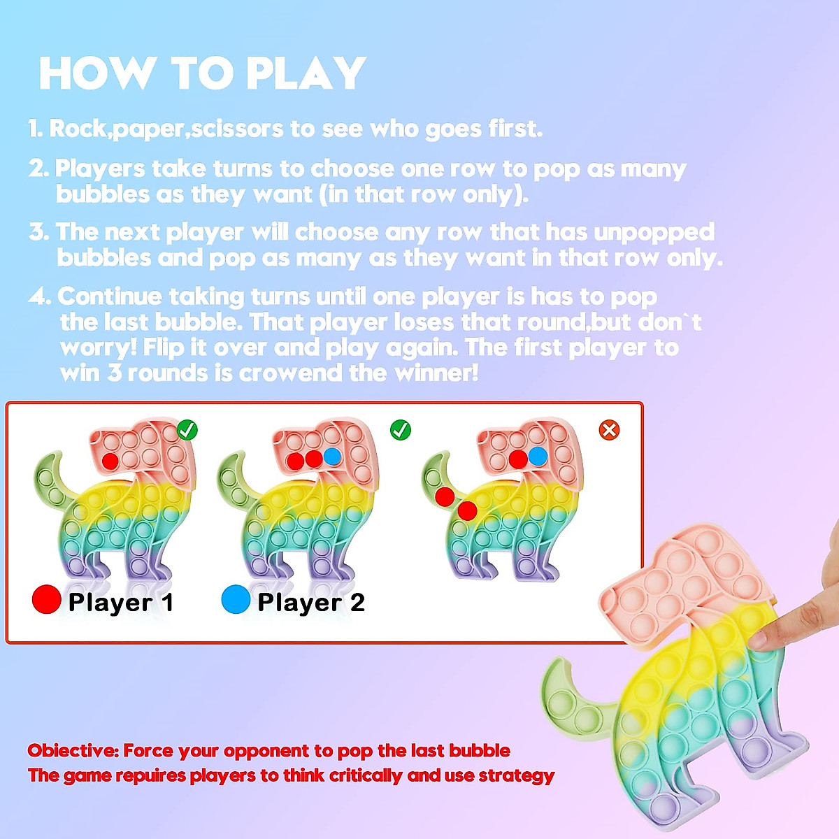 (50Pcs) Fidget Toys for Kids, Fidget PopIts Pack Popper Toy Set for Girls Boys, Treasure Chest Classroom Prizes Party Favors for Kids 4-8, Silicone Stress-Relief Sensory Toy Box for Kids and Adults