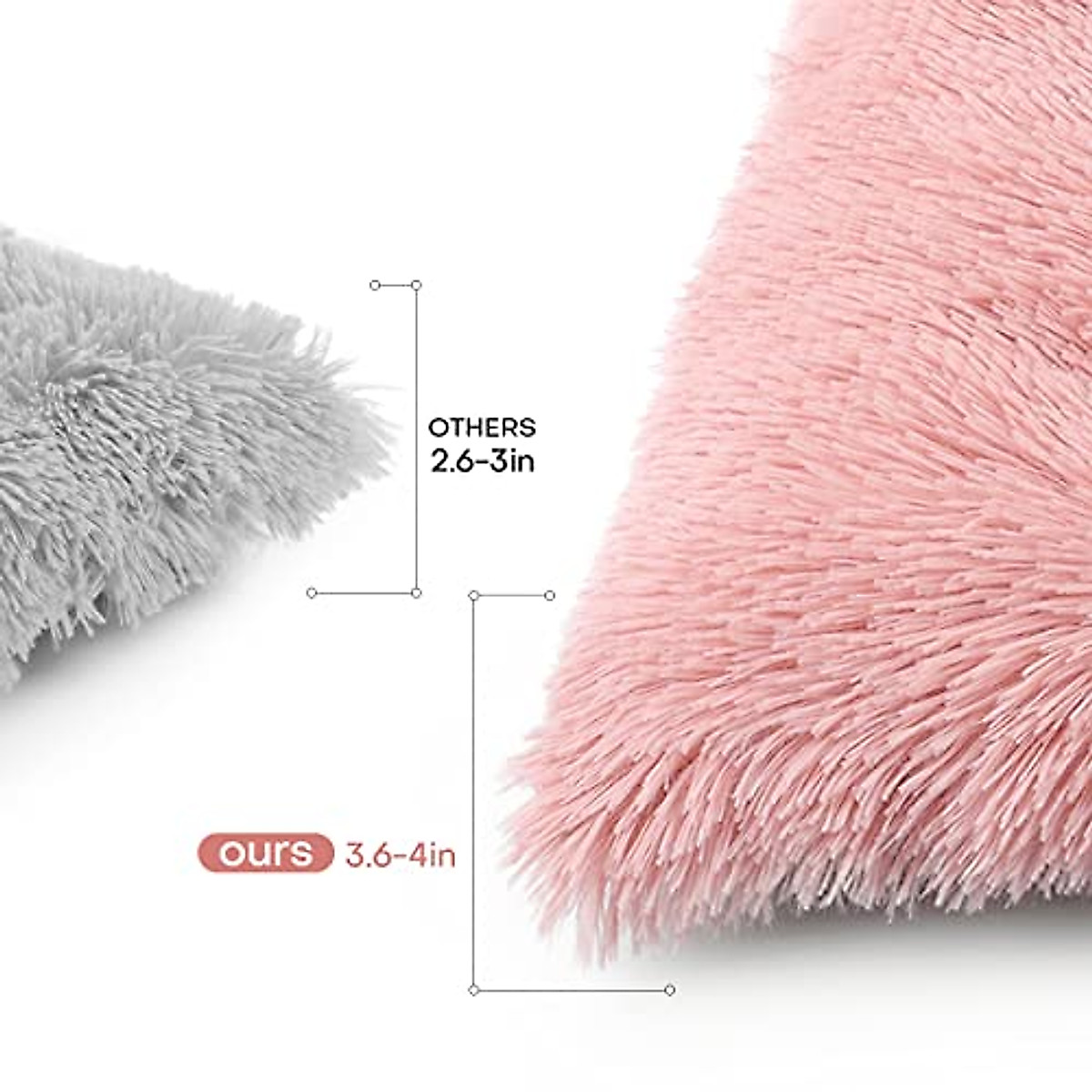 Lucky Monet Small Dog Beds 21" x 12", Fluffy Calming Dog Bed Washable Dog Crate Mat Plush Rectangle Pet Bed with Anti-Slip Backing, Long Plush Pet Beds for Dogs Cats Puppies