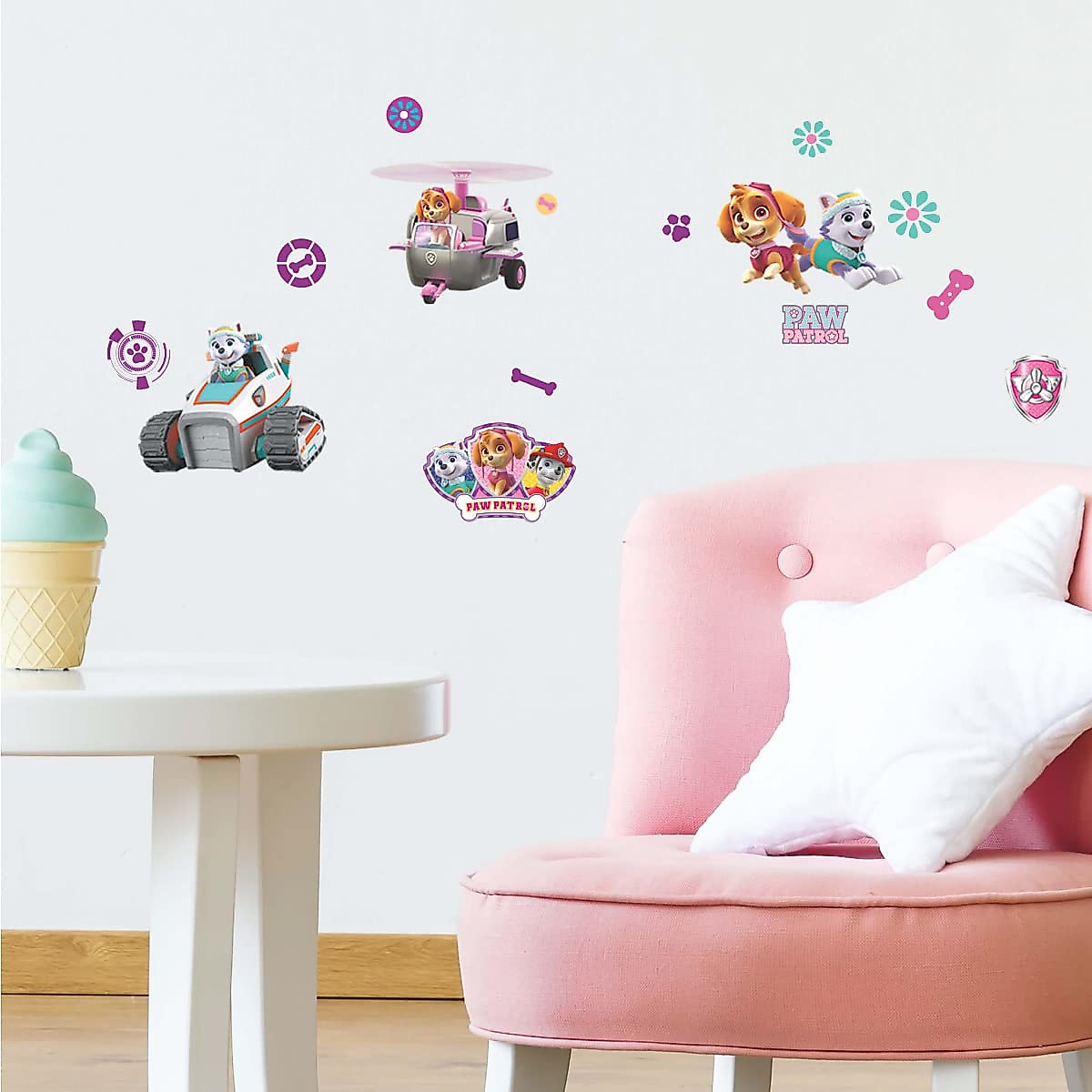 RoomMates Paw Patrol Girl Pups Peel And Stick Wall Decals