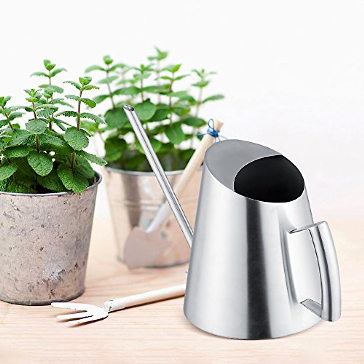 Watering Can Indoor Plants 1500ml/53oz Stainless Steel Watering Can Watering Can Brushed Garden Planting for House Bonsai and Flowers