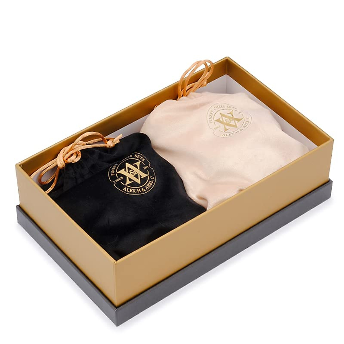 A&A Premium Triple Weighted Staunton Wooden Chess Pieces w/ 2 Extra Queen - King Height 3" / 7.6cm / 2 Storage Bags