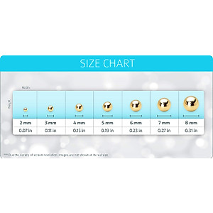 14k Yellow Gold 4mm Plain Hollow Gold Ball Children Screw Back Baby Girls Earrings