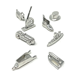 Valchemist Replacement Metal Game Pieces for Monopoly Pieces Set of 8 Tokens