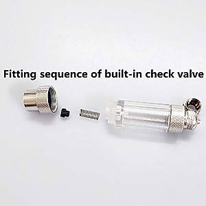 BASE WAVE Aquarium CO2 Needle Valve Regulator Flow Control,Bubble Counter,Check Valve 3 in 1 (Both Ends for CO2 Tubing)…