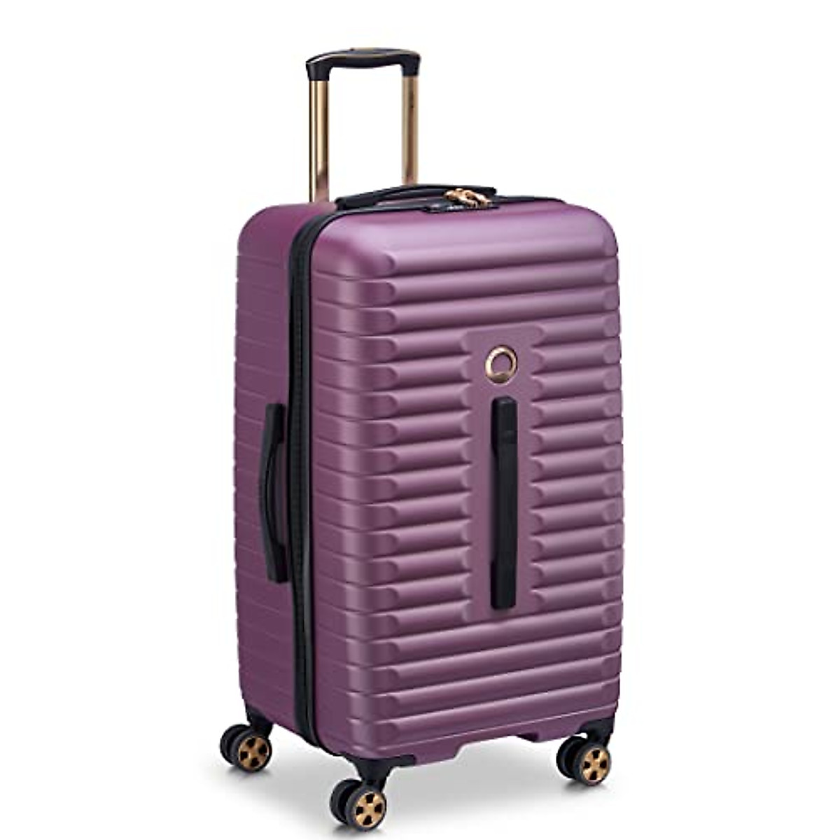 DELSEY PARIS Cruise 3.0 Hardside Expandable Luggage with Spinner Wheels, Plum, Checked 26 Inch Trunk