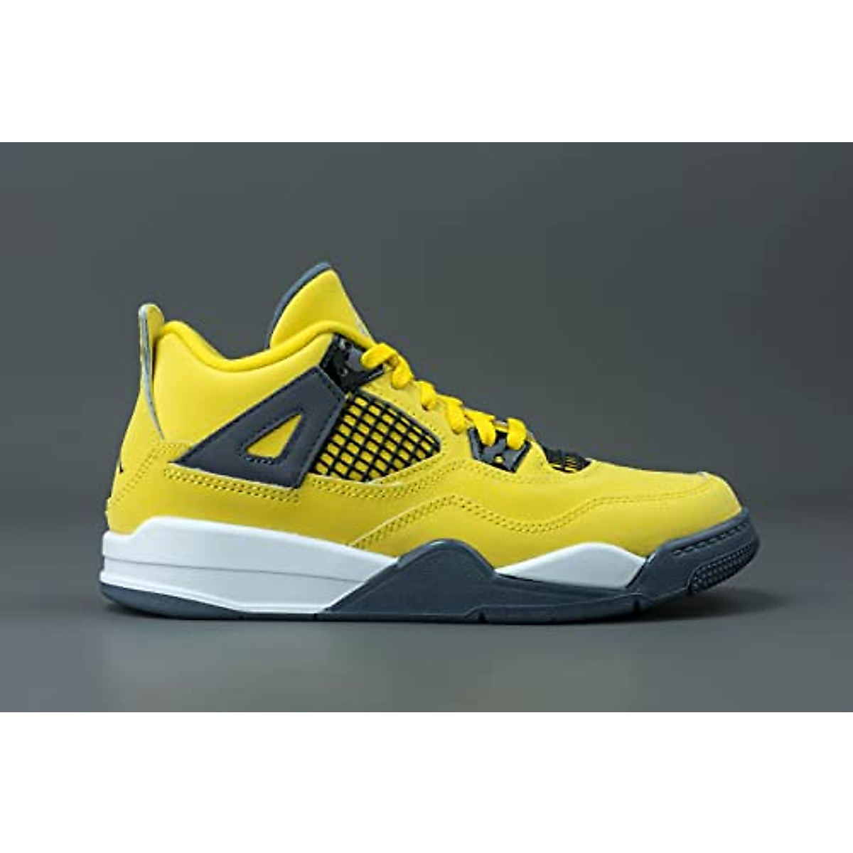 Nike Little Kid Jordan 4 Retro Lightning Tour Yellow/Dark Blue Grey (BQ7669 700) - 12.5 Multicolor 12.5 Little Kid