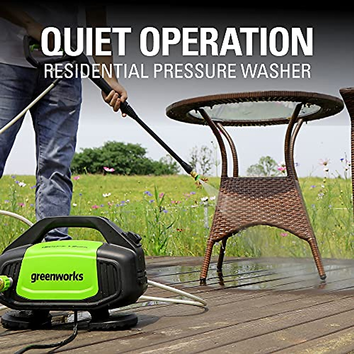 Greenworks 1500 PSI 1.2 GPM Electric Pressure Washer, GPW1502