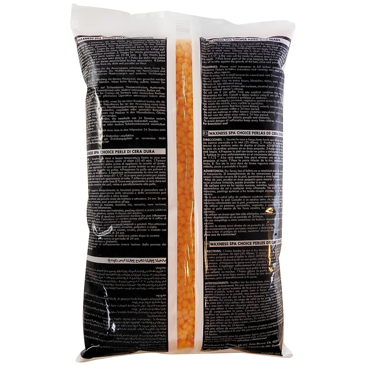 Waxness Spa Choice Rosin Free Multidirectional Hard Wax Mango 2.2 lb / 1 kg