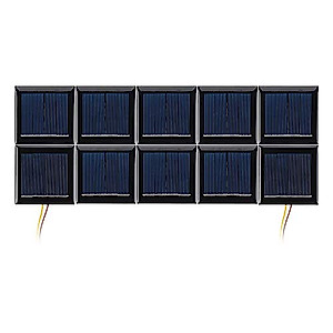 AOSHIKE 10Pcs 2V 130mA Micro Solar Panels Photovoltaic Solar Cells with Wires Solars Epoxy Plate DIY Projects Toys 54mm x 54mm/2.13" x 2.13"