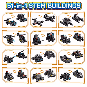 HISTOYE 35-in-1 832 PCS STEM Robot Building Kit for Kids 8-12 Erector Sets for Boys Age 8-12 Engineering Building Blocks STEM Projects Toys for 6 7 8 9 10 11 12+ Year Old Boys Girls