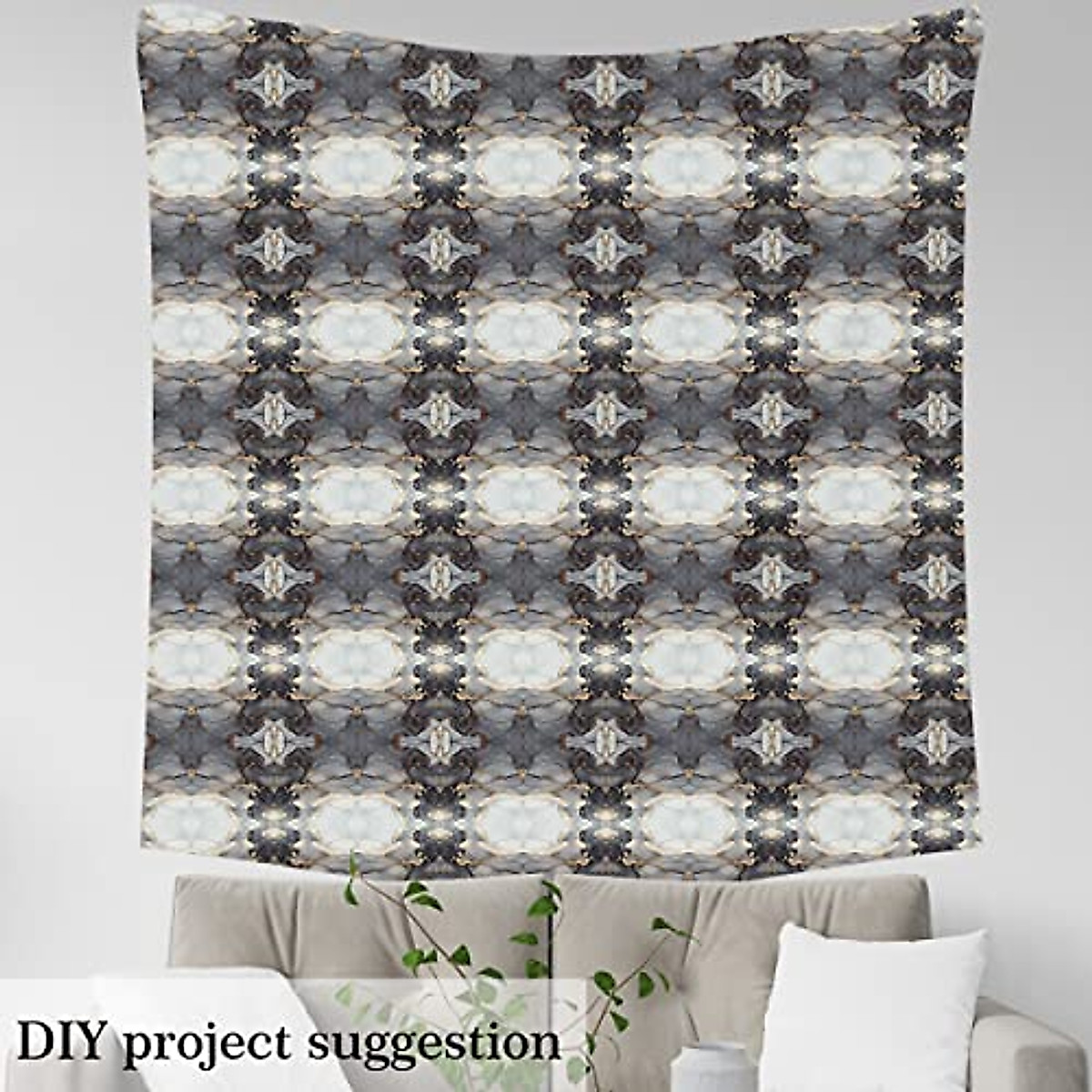 Erosebridal Marble Fabric by The Yard, Black Golden Pastel Upholstery Fabric, Marble Abstract Art Design Girls Decorative Fabric Bronzing Decor, Waterproof Indoor Outdoor Fabric 1 Yard