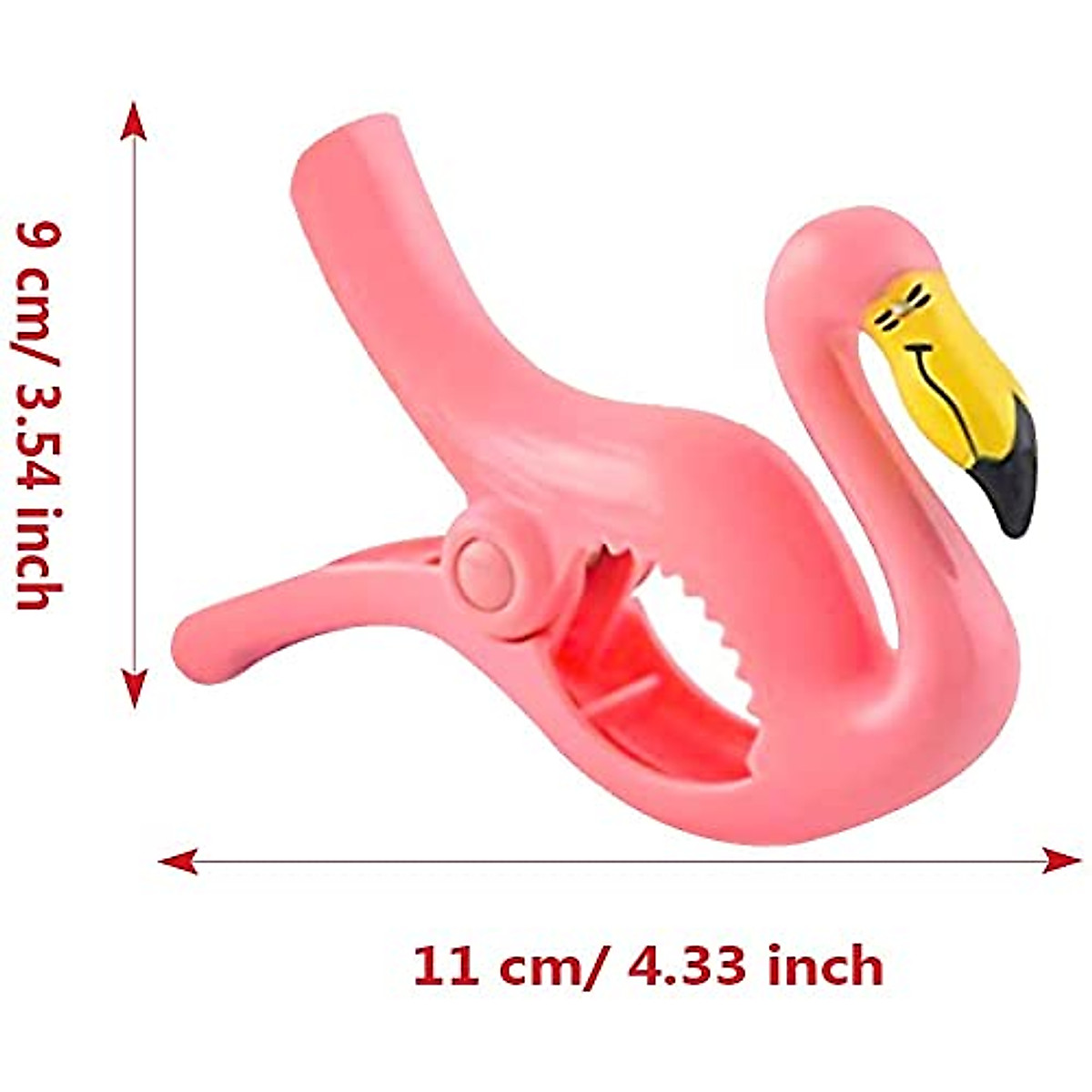 Nerjan 6PCS Beach Towel Clips Outdoor Fashion Style Flamingo Towel Holders for Pool Chairs or Fence During Your Cruise-Jumbo Size to Keep Your Cloth or Towel from Blowing.