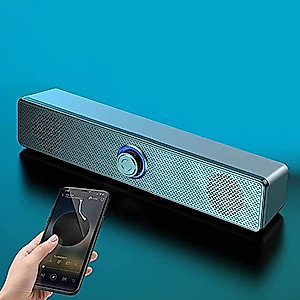 MEGCCR Bluetooth Small Speaker Subwoofer, Built-in Bluetooth 5.0 Chip, Immersive Sound Experience, Dual Speakers, Laptop Multimedia Can Be Wired or Bluetooth Mode for Outdoor Wireless Use