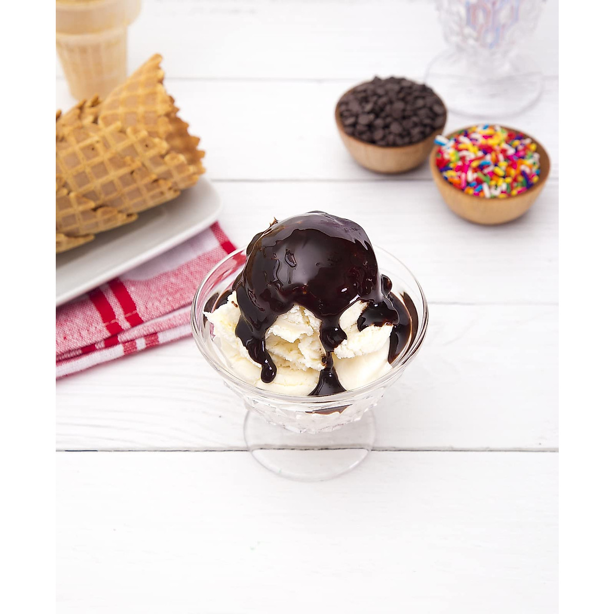 Lavo Home Dessert Ice Cream Cups Mini Truffle Bowls, Salad Fruit Glass Dish Crystal Style - Lead (Pb) Free (6)