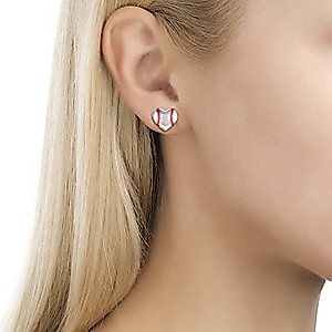 925 Sterling Silver Heart Volleyball Basketball Softball Baseball Stud Earrings Hypoallergenic Jewelry Gifts for Women Players (Softball/Baseball)
