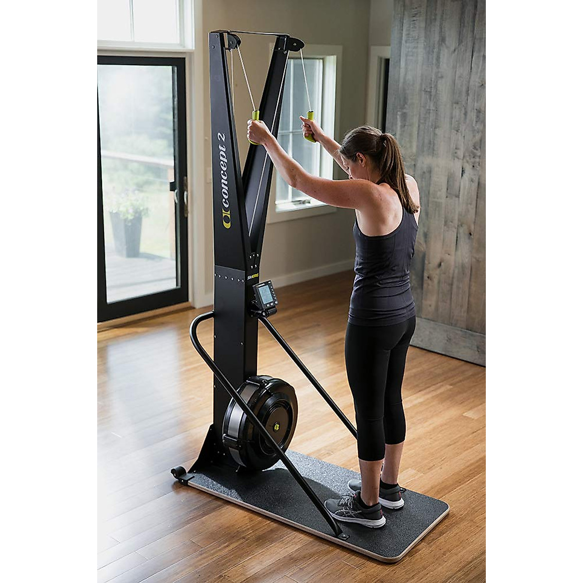 Concept2 SkiErg Indoor Ski Machine with PM5 Monitor | Adjustable Air Resistance with Garmin HRM-Dual Heart Rate Monitor | ANT+ and Bluetooth Connectivity with Signature Series Resistance Band