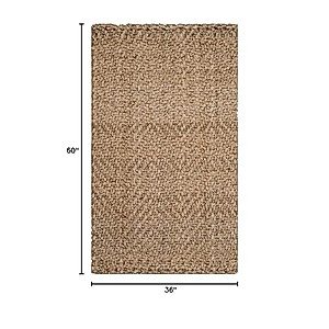 SAFAVIEH Natural Fiber Collection Accent Rug - 3' x 5', Natural, Handmade Jute, Ideal for High Traffic Areas in Entryway, Living Room, Bedroom (NF265A)