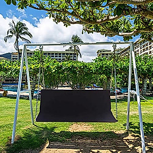 Typutomi Swing Seat Cover Replacement, 600D Thickened Oxford Waterproof Chair Bench Replacement Cover Outdoor Swing Cushion Cover for 2/3 Seat Patio Garden Swing Chair(Coffee, S - 45.3x18.9x18.9in)