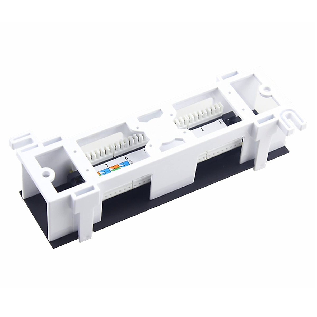 Yankok [CAT6 8 Port Patch Panel Unshielded with Coded T568A/B Wiring for RJ45 Network Cables Rack/Wall Mount 1U (Come with Bracket & Mini Punch Down Tool)