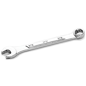 Performance Tool W322C, 3/8-Inch Combination Wrench - Drop Forged Chrome Alloy Steel, Rounded Box Ends