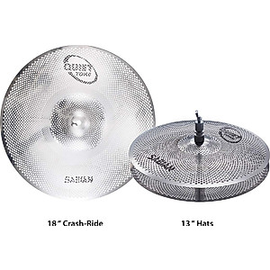 SABIAN Quiet Tone Practice Cymbals Set Qtpc501