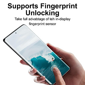 [2+2 Pack] Galaxy S21 Ultra Screen Protector 5G (6.8"), 9H Hardness Tempered Glass, Ultrasonic Fingerprint Unlock, 3D Curved, HD Clarity, Anti-Scratch for Samsung S21 Ultra 5G Glass Screen Protector