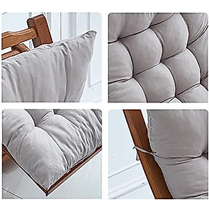 KRIDDR Thick Garden Bench Cushion 2 3 Seater Rectangle Chair Cushion 80/100/120cm Bench Cushions for Indoor Outdoor Chaise Lounge Swing