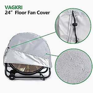 VAGKRI Industrial Floor Fan Cover, Dustproof & Waterproof Cover suitable for 24 Inch High Velocity Drum Fan