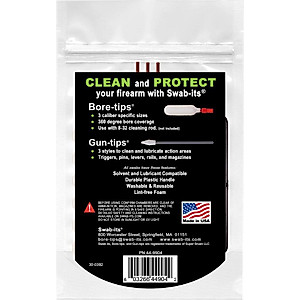 Swab-its® Made in The USA .22cal/.243cal/.30cal/.40cal Rifle Firearm Cleaning Kit: 87-9904