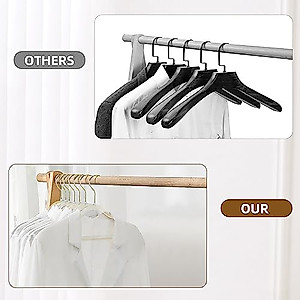 Clear Plastic Hangers 20 Pack - Non-Slip Coat and Clothes Hangers with Bling Glitter for Weddings - Lightweight and Space Saving Hangers for Closet Organization (Gold Glitter)