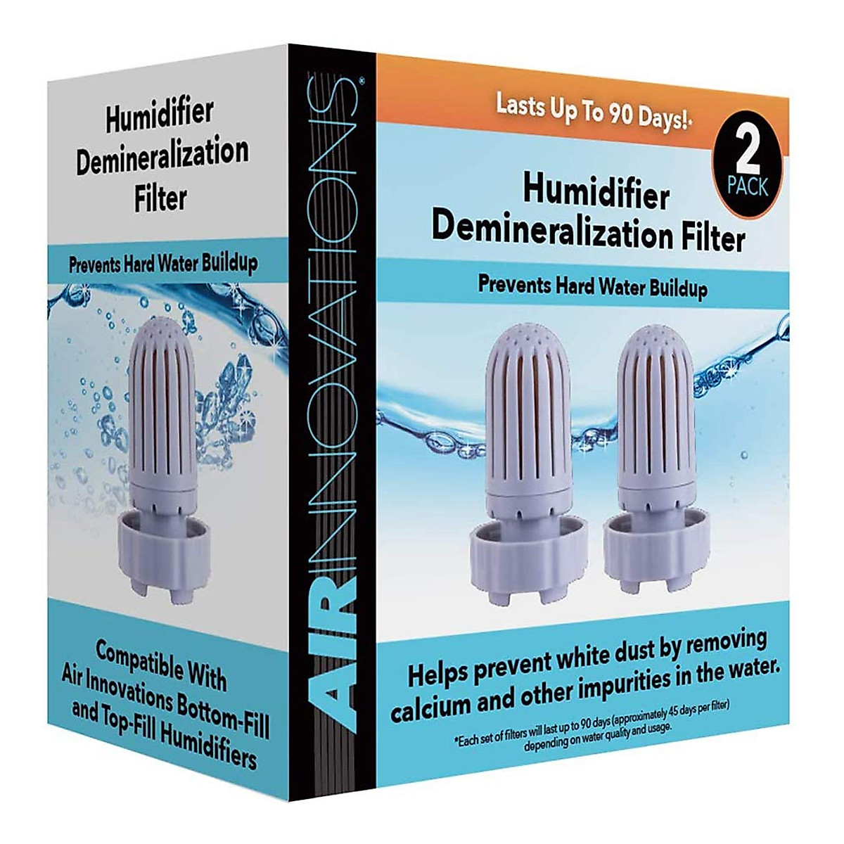 Air Innovations HUMIDIF Humidifier Demineralization Filters-Plastic-Set of 2, Silver