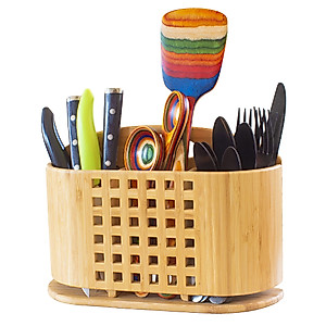 Totally Bamboo "Eco" Utensil, Flatware and Cutlery Drying Caddy for Totally Bamboo Eco Dish Drying Rack
