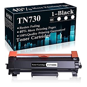 1 Black TN730 Toner Cartridge Replacement for Brother DCP-L2550DW MFC-L2710DW L2750DW L2750DWXL HL-L2350DW HL-L2370DW L2390DW L2395DW Printer,Sold by TopInk