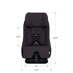 Clek Fllo Convertible Car Seat - Compact Design for 3-Across Seating, Extended Rear-Facing with Anti-Rebound Bar (Marshmallow)
