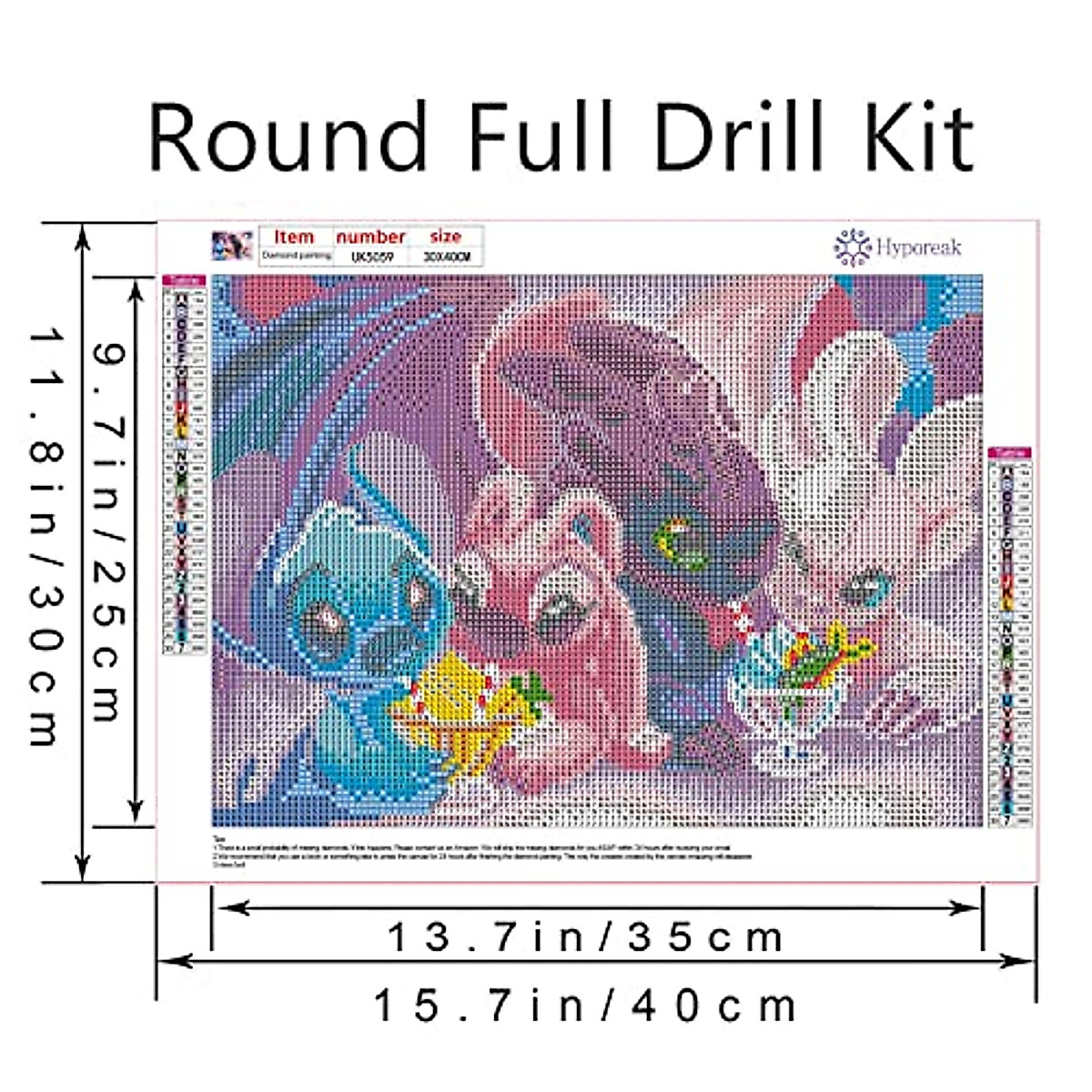 Hyporeak Diamond Painting Kits for Adults,Diamond Art Kit,5D Diamond Painting Kit Full Drill Round for Gift,Wall Decor,Relaxing(12x16)