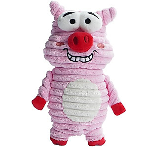 Nocciola Dog Squeaky Toys, Funny Strange Squeak Sounds, Durable Stimulate Toy for Small to Large Dogs - Pink Pig