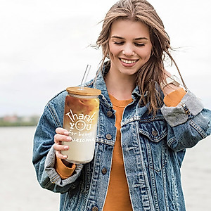 Thank You Gifts for Women, 7PCS Employee Appreciation Gifts Baskets for Women, Thank You Appreciation Gifts for Coworkers Teacher Principal Boss Secretary Nurse - Spa Gratitude Glass Cup Gift Box