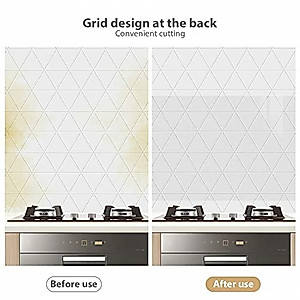 Self-Adhesive Film for The Kitchen, Transparent Protective Stickers, Cabinet Countertop Furniture Film, Waterproof Anti-Oil Wall Stickers 300x60CM