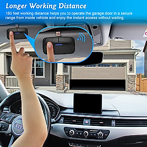 Universal Garage Door Opener Remote Compatible with LiftMaster Chamberlain Genie Craftsman Linear Wayne Dalton Overhead Door and More has Learn Button or Dip Switch