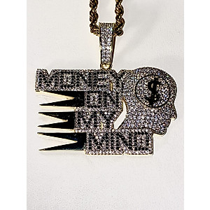 Shop-iGold Mens Womens 14k Gold Finish Jewelry Chain Pendant Set Grillz