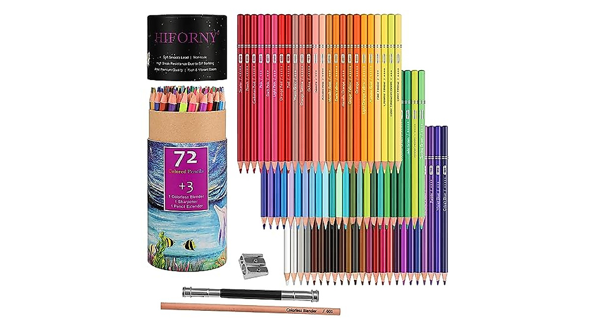 HIFORNY 75 Pack Colored Pencils Set for Vibrant Artistic Creations