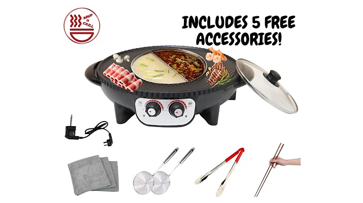 Soup N Grill C2 Hotpot Combo - Indoor BBQ & Shabu Shabu