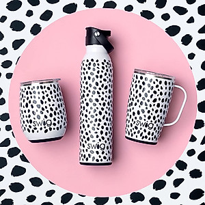 Swig Life 20oz Insulated Water Bottle with Straw & Flip + Sip Handle | Leak Proof, Dishwasher Safe, Cup Holder Friendly, Stainless Steel Water Bottle in Prickly Pear