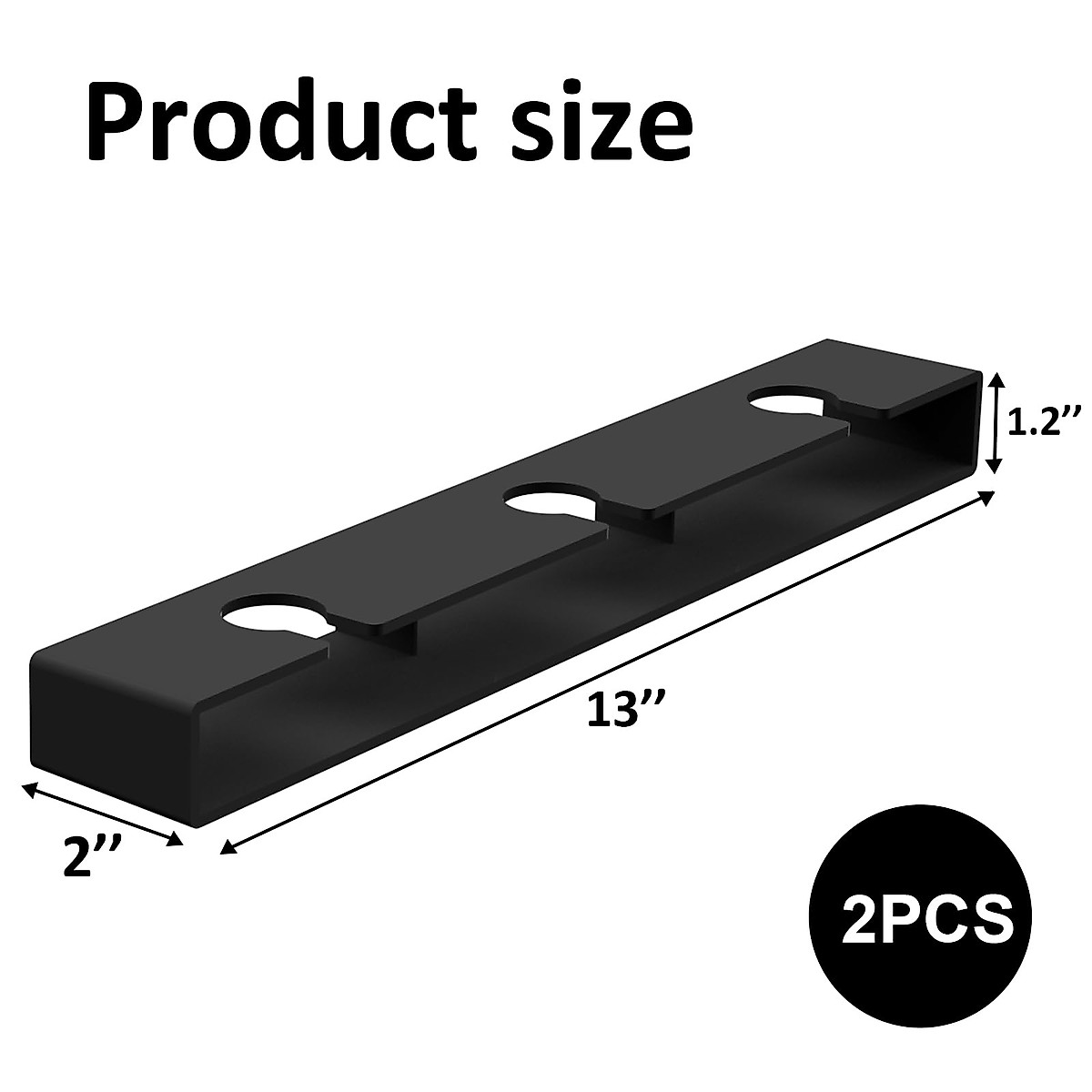 AQJUNONG Wine Glass Holder ， 2 Pack Wine Glass Rack, No Drilling Wine Glass Holder Under Cabinet, Hanging Stemware Rack Organizer Hanger for Bar and Kitchen Cabinet（Classic Black）